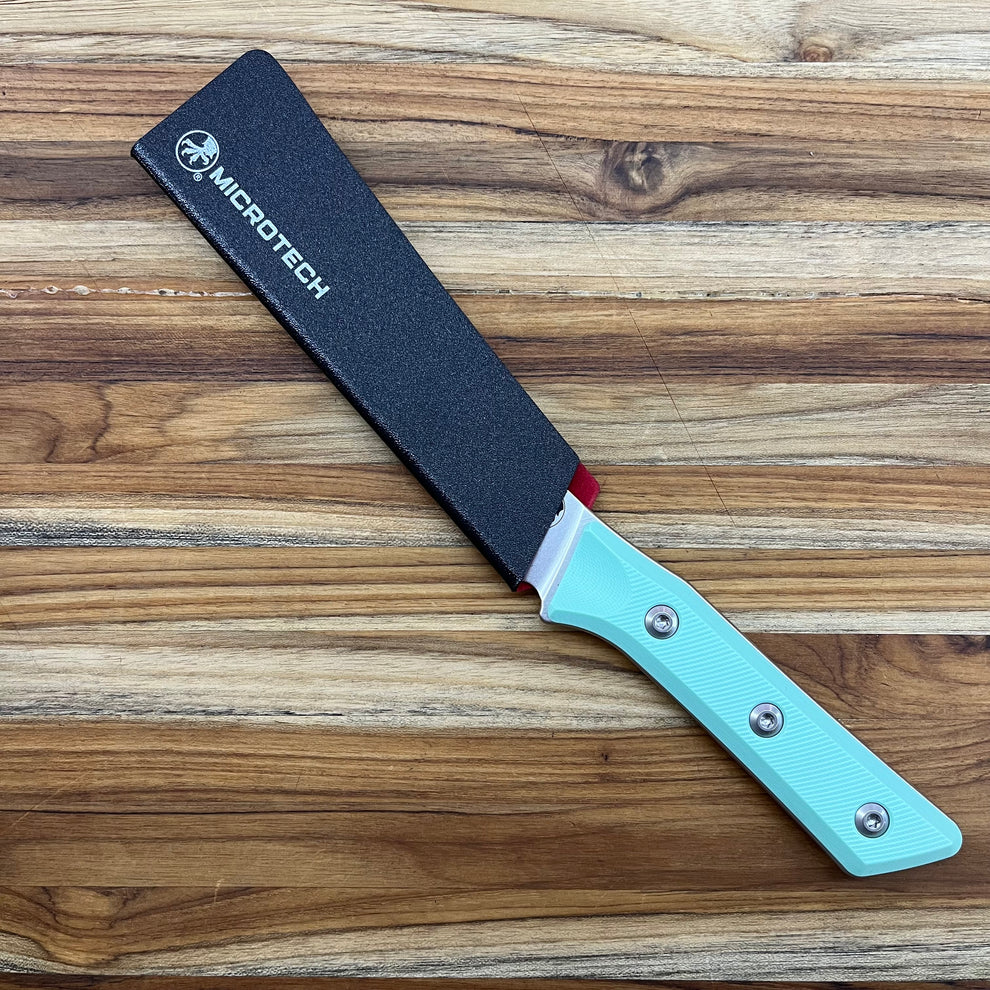 Microtech 3100-10CA Culinary 6" Boning w/ Caribbean Blue Handle | PEC ...