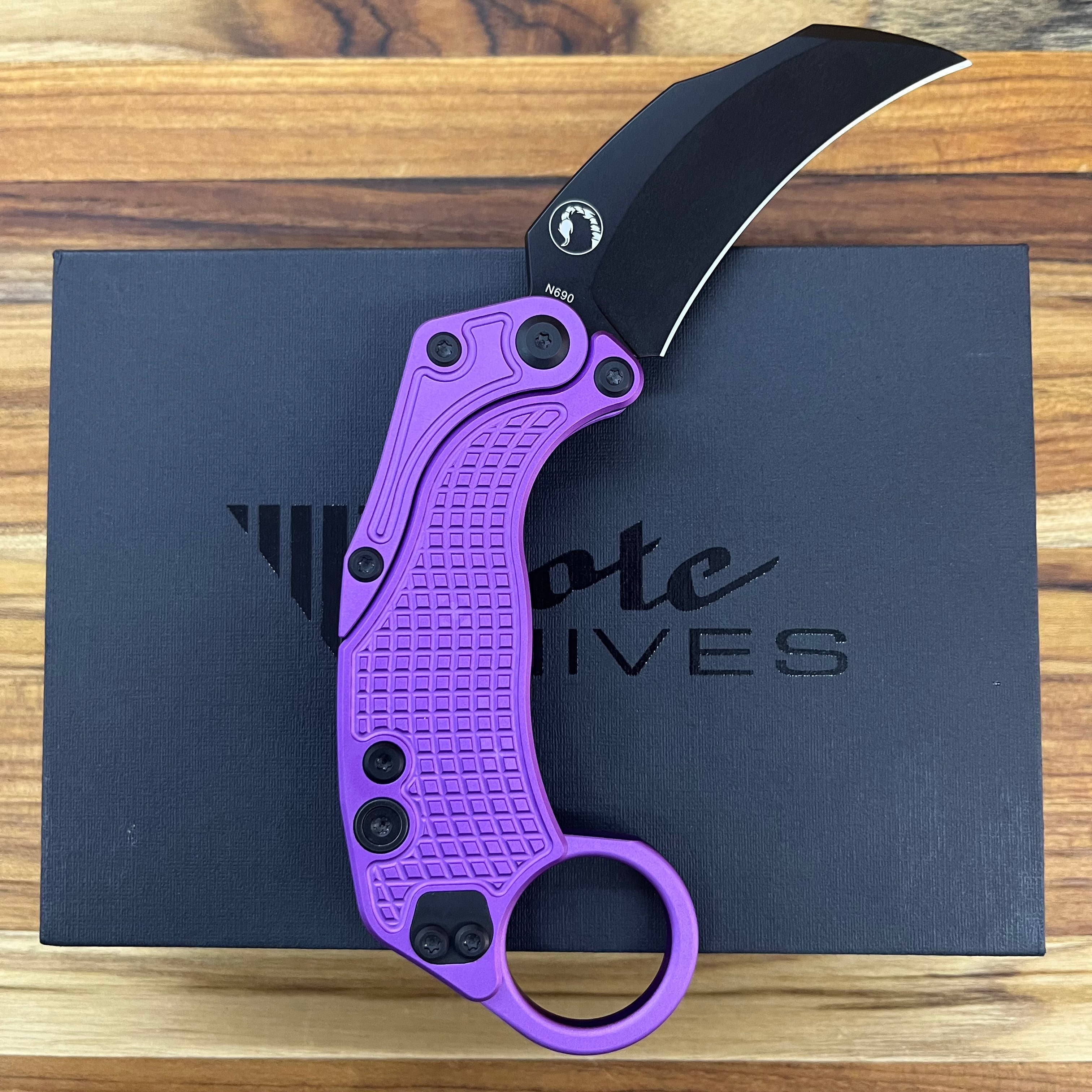 Reate EXO-K 3" PVD Purple Gravity Karambit w/ Trainer Knife | PEC ...