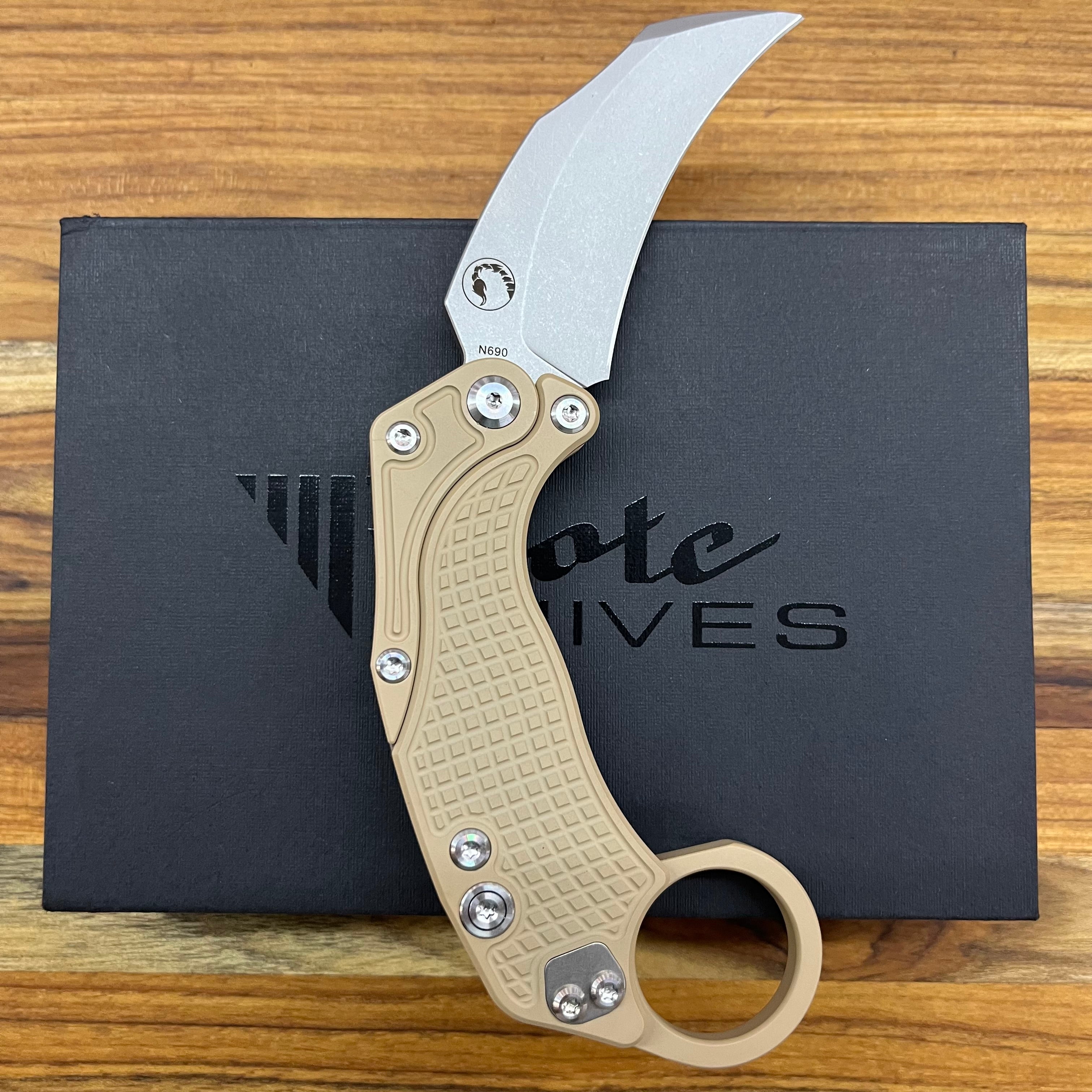 Reate EXO-K 3" Stonewash Tan Gravity Karambit w/ Trainer Knife | PEC ...